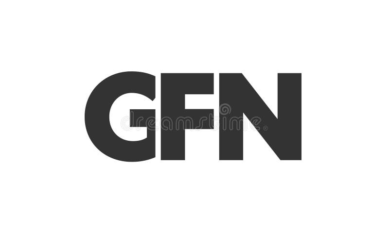 GFN Logo Design Template with Strong and Modern Bold Text. Initial ...