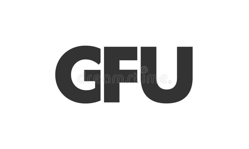 GFU Logo Design Template with Strong and Modern Bold Text. Initial ...