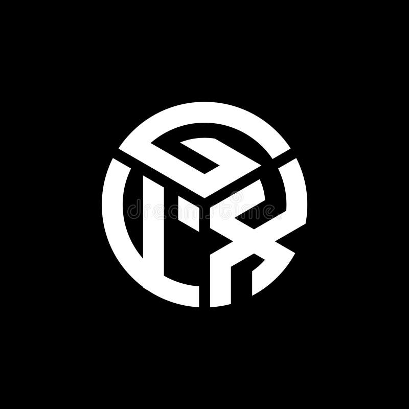 GFX Letter Logo Design on Black Background. GFX Creative Initials ...