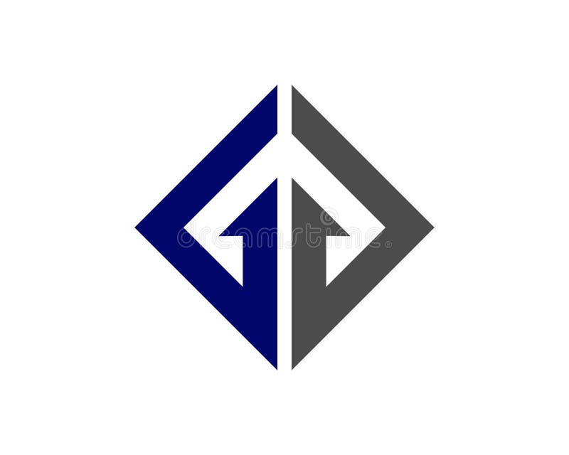 GG Arrow Square Logo Template Stock Vector - Illustration of symbol ...