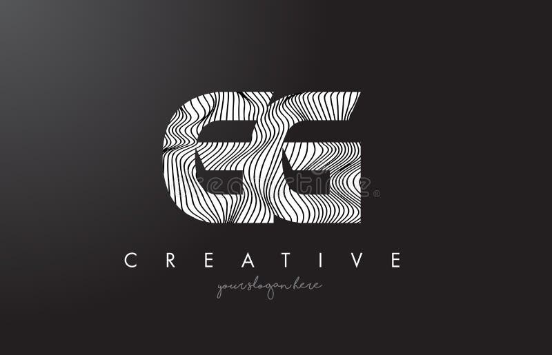 GG G G Letter Logo with Zebra Lines Texture Design Vector. Stock Vector ...