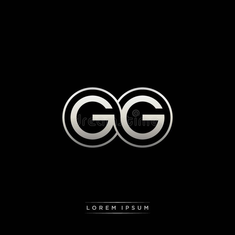 GG Logo Letters with Gold Gradient Stock Vector - Illustration of ...