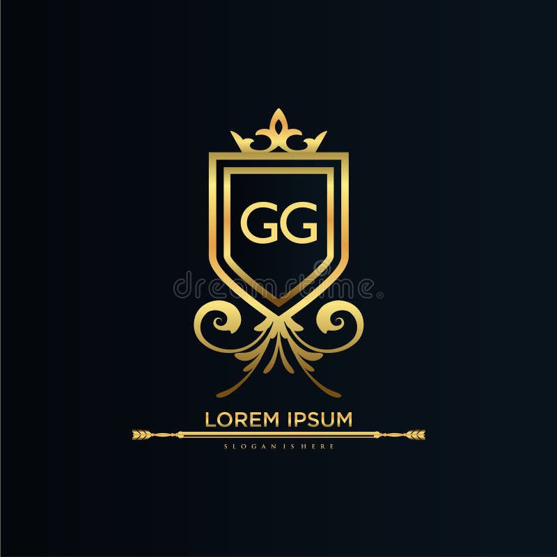 GG Letter Initial with Royal Template.elegant with Crown Logo Vector ...