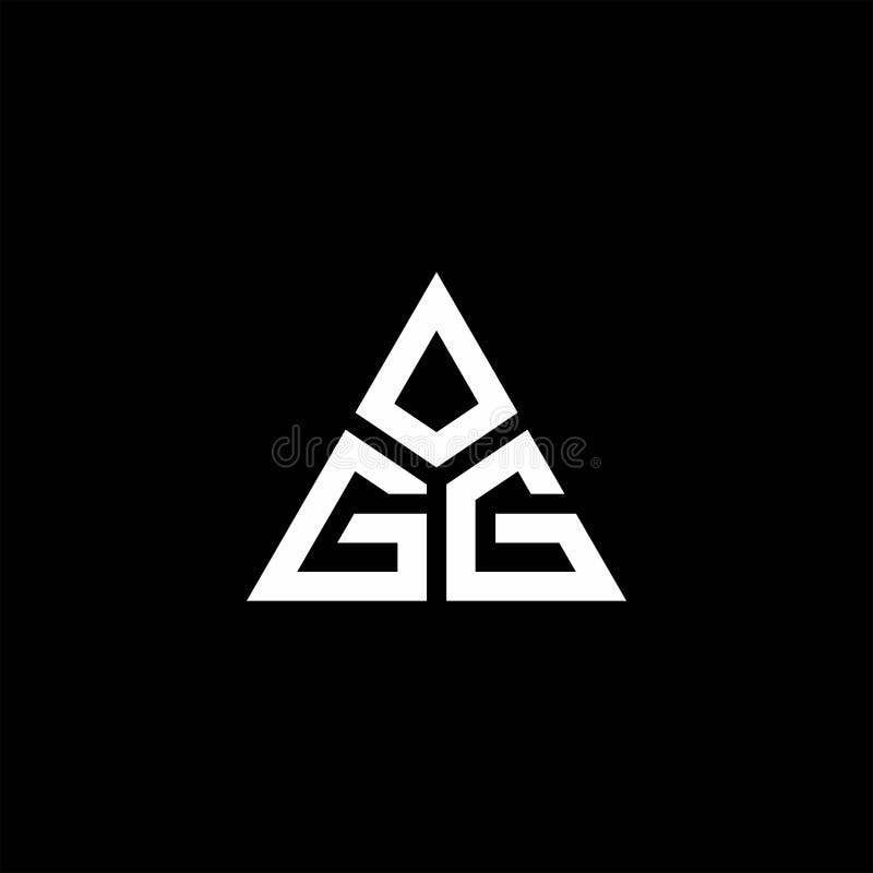 GG Monogram Logo with 3 Pieces Shape Isolated on Triangle Stock Vector ...