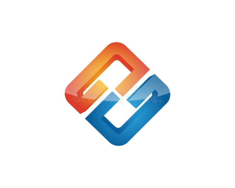 Dynamic HVAC Logo. Abstract Flame and Air Icon Symbolizing Heating and ...