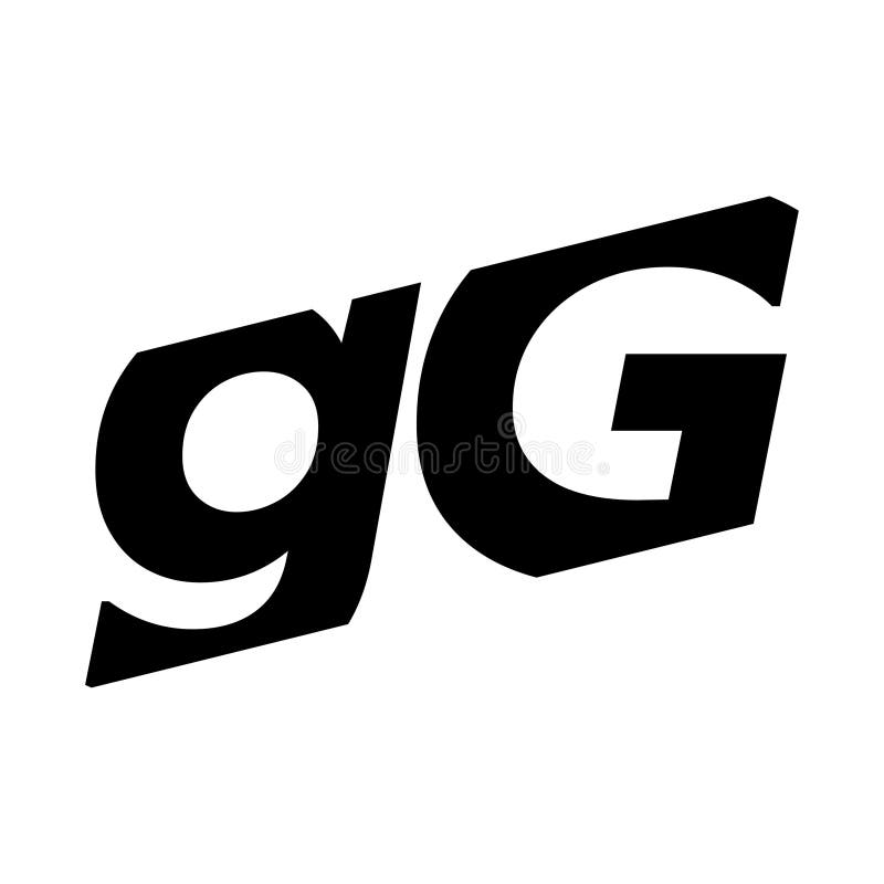 GG Typography Unit Brand Vector Icon Stock Vector - Illustration of ...
