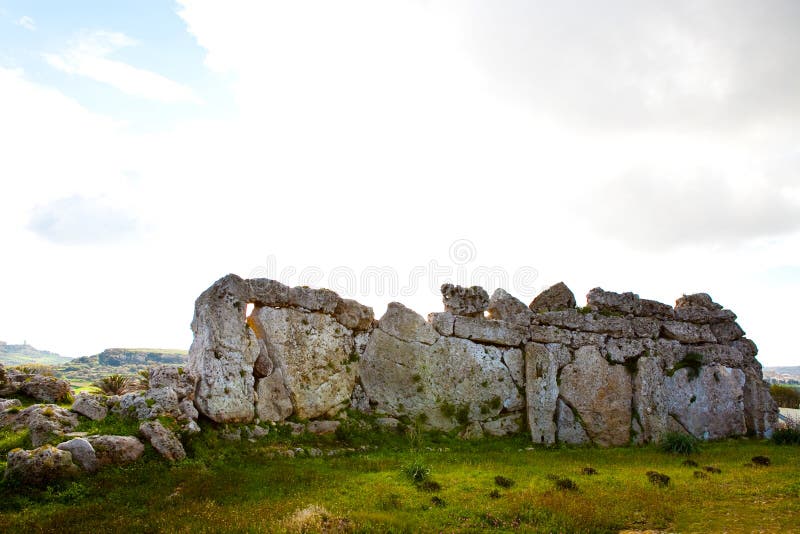 Ggantija Prehistoric Temple Stock Image - Image of travel, gozo: 2674375