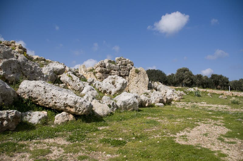 Ggantija Prehistoric Temple Stock Image - Image of travel, gozo: 2674375