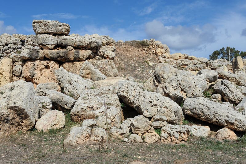 Ggantija Prehistoric Temple Stock Image - Image of travel, gozo: 2674375