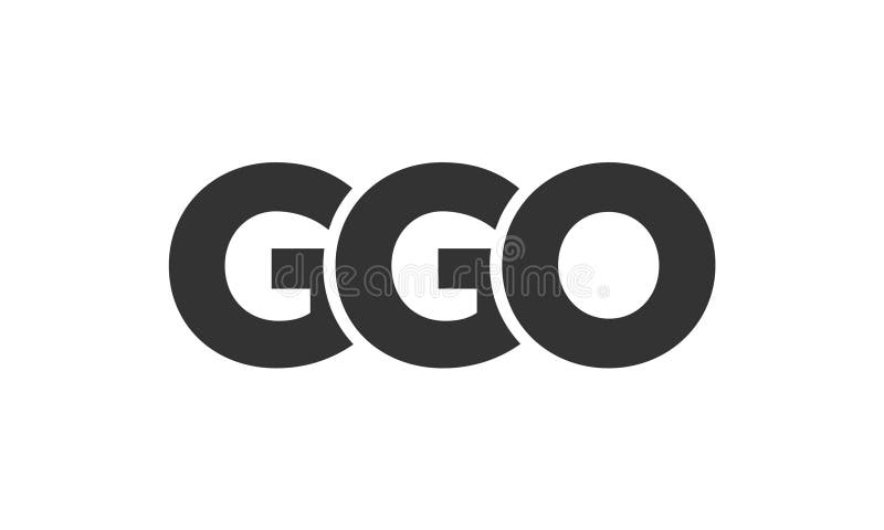 GGO Logo Design Template with Strong and Modern Bold Text. Initial Based Vector Logotype ...