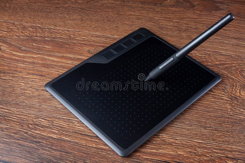 Ggraphic Tablet Drawing Pad with Digital Pen Stylus Stock Photo - Image ...