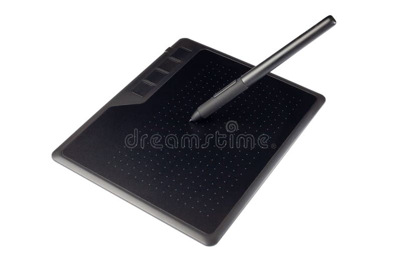 Ggraphic Tablet Drawing Pad with Digital Pen Stylus Stock Photo - Image ...
