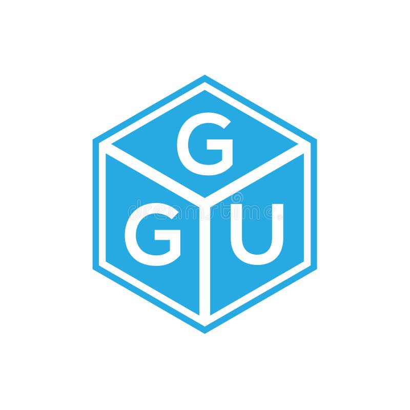 GGU Letter Logo Design on Black Background. GGU Creative Initials ...