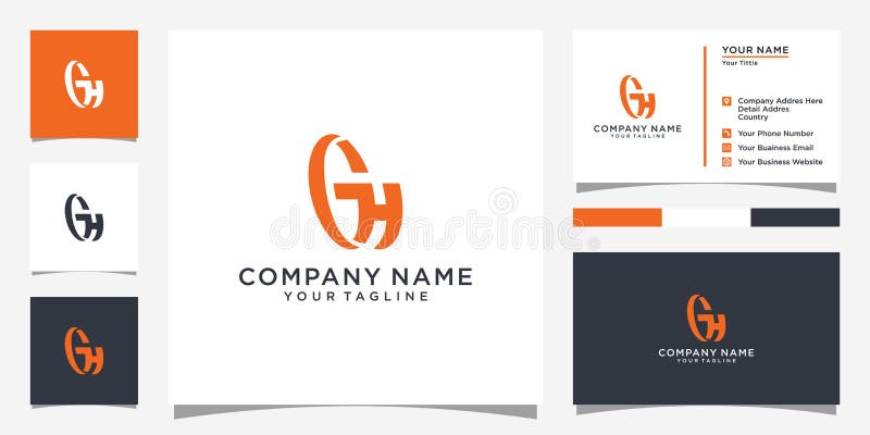 GH or HG Initial Letter Logo Design Vector Stock Vector - Illustration ...