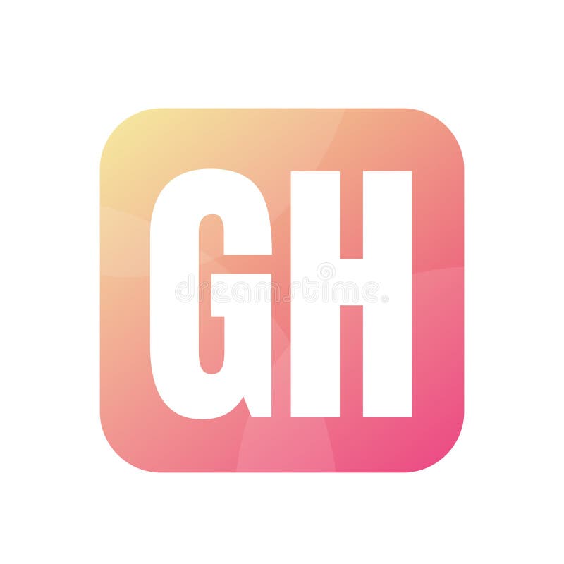 GH Letter Logo Design with Simple Style Stock Vector - Illustration of ...