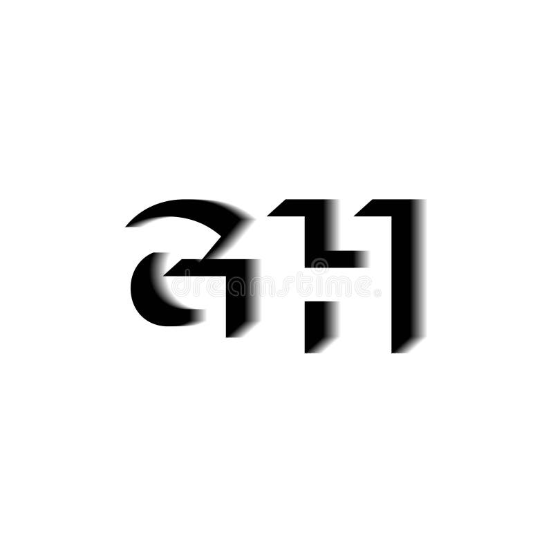 GH Monogram Shadow Shape Style Stock Vector - Illustration of graphic ...