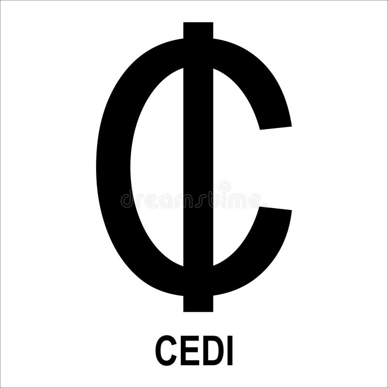 Ghana Cedi currency symbol stock illustration. Illustration of clip ...