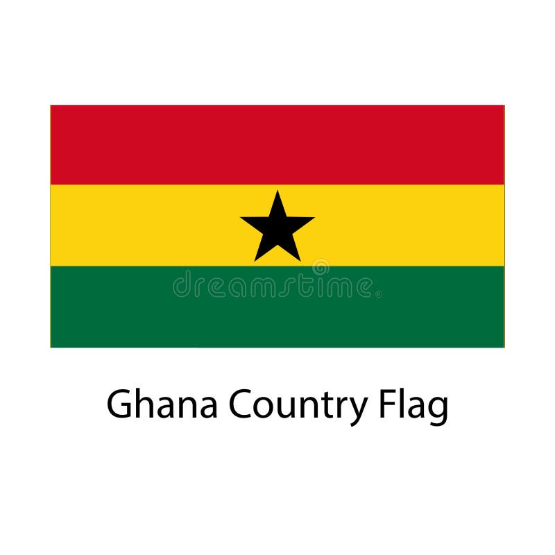 Ghana Country Flag Hand Drawing Illustration Vector Based Drawing Stock ...