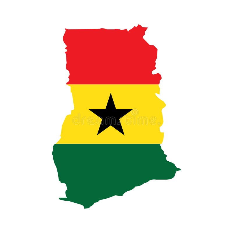 Ghana country map stock vector. Illustration of flat - 303459131