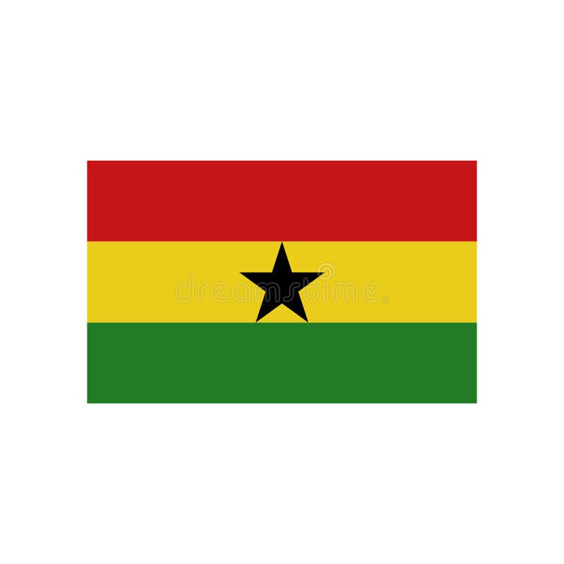 Ghana flag icon vector stock vector. Illustration of state - 309826837