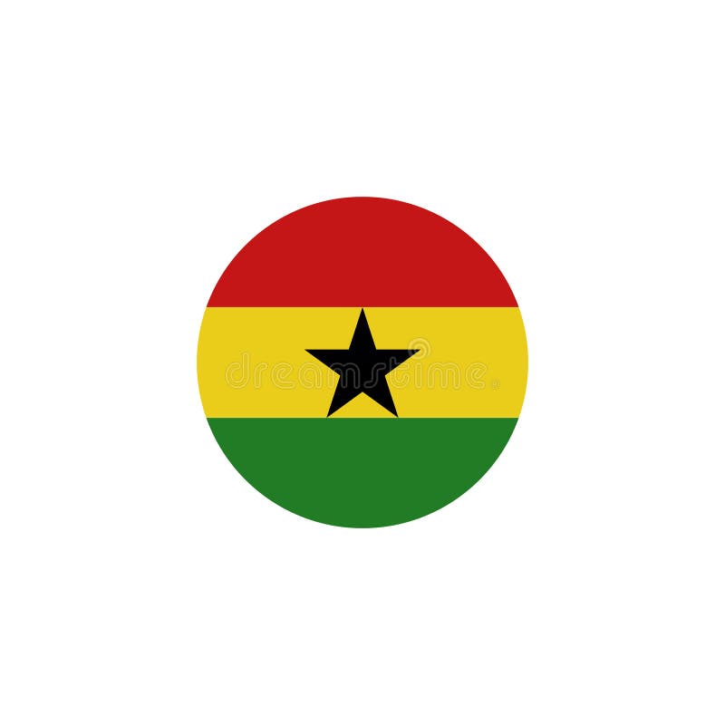 Ghana flag icon vector stock vector. Illustration of white - 309826866
