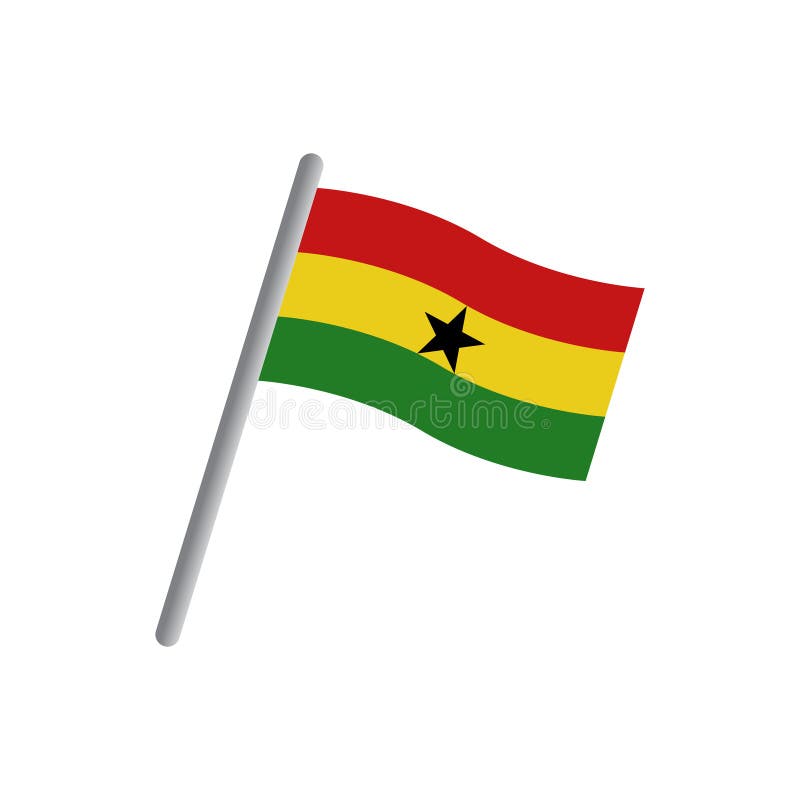 Ghana flag icon vector stock vector. Illustration of symbol - 309826930