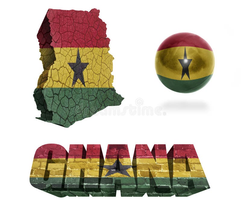 Ghana Symbols stock illustration. Illustration of ghana - 100793562