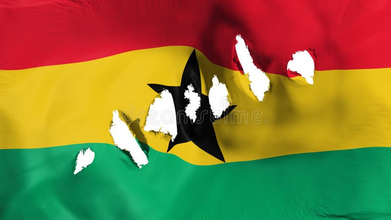 Ghana Flag Perforated, Bullet Holes Stock Illustration - Illustration ...