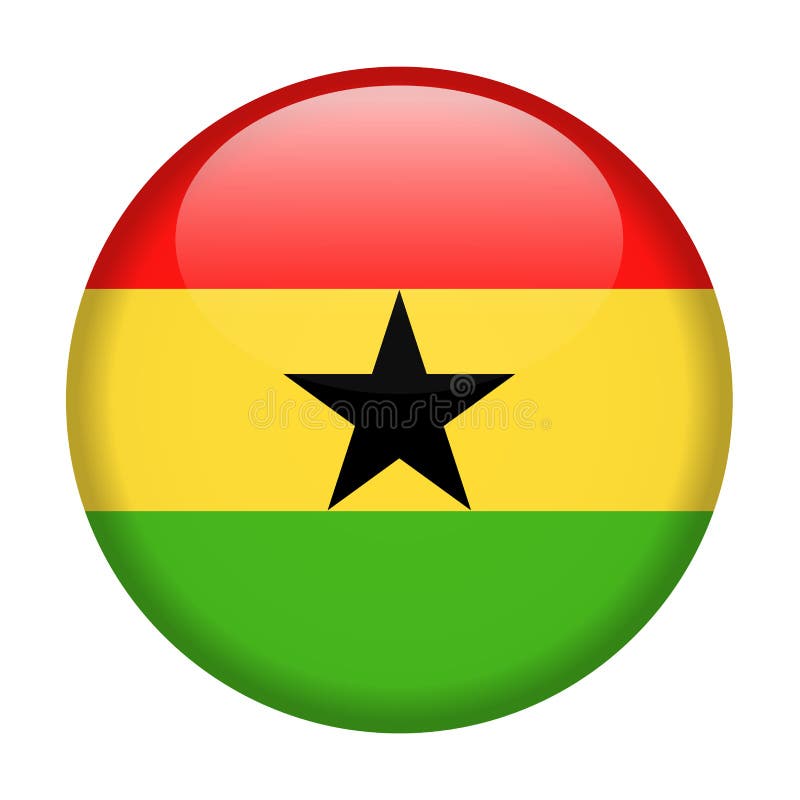 Round Flag of Ghana stock illustration. Illustration of state - 4647590