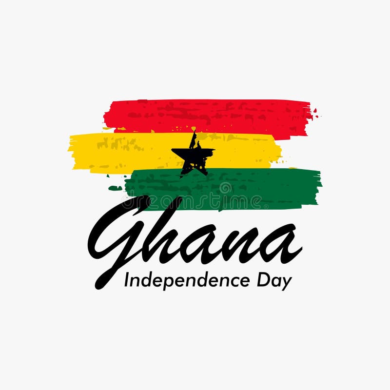 Ghana Independence Day Greeting Card Template Stock Illustration ...
