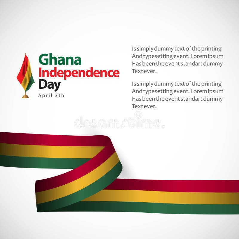 Ghana Independence Day Vector Template Design Illustration Stock Vector ...