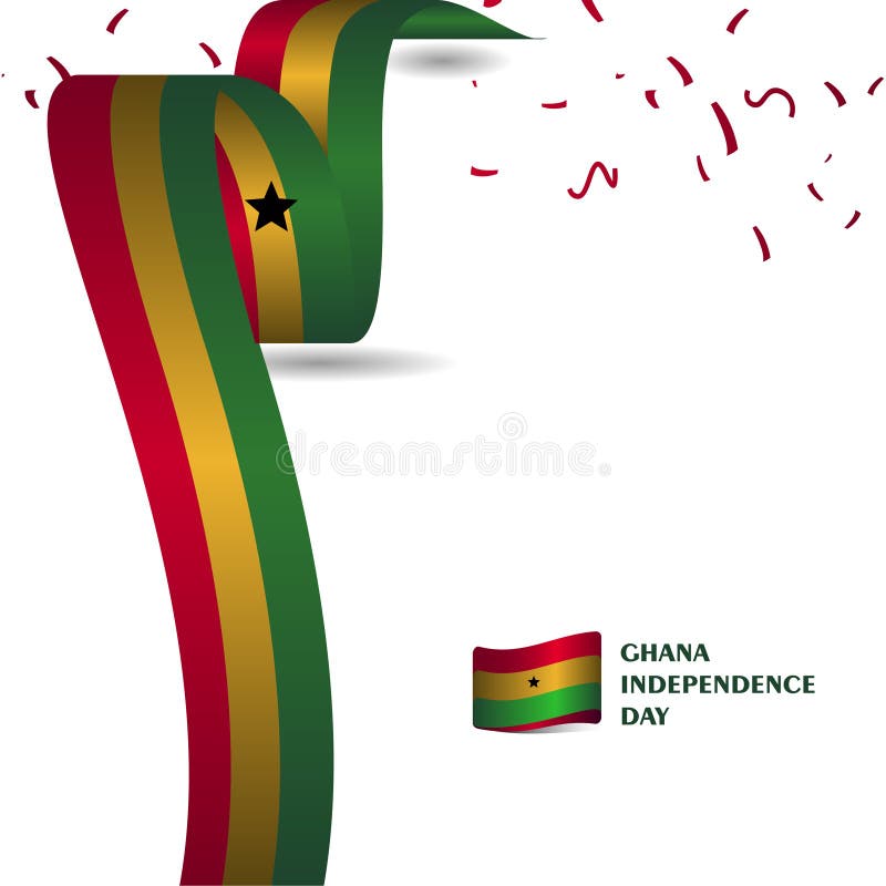 Ghana Independence Day Vector Template Design Illustration Stock Vector ...