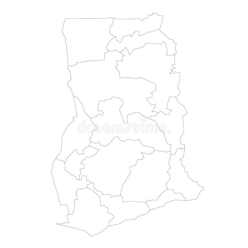 Ghana Political Map of Administrative Divisions Stock Vector ...