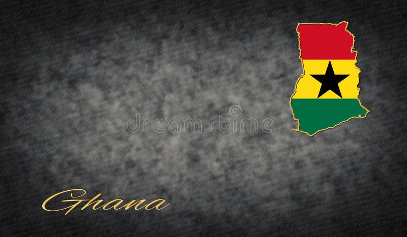 Ghana Symbols, Map of Ghana Stock Image - Image of coastal, wildlife ...