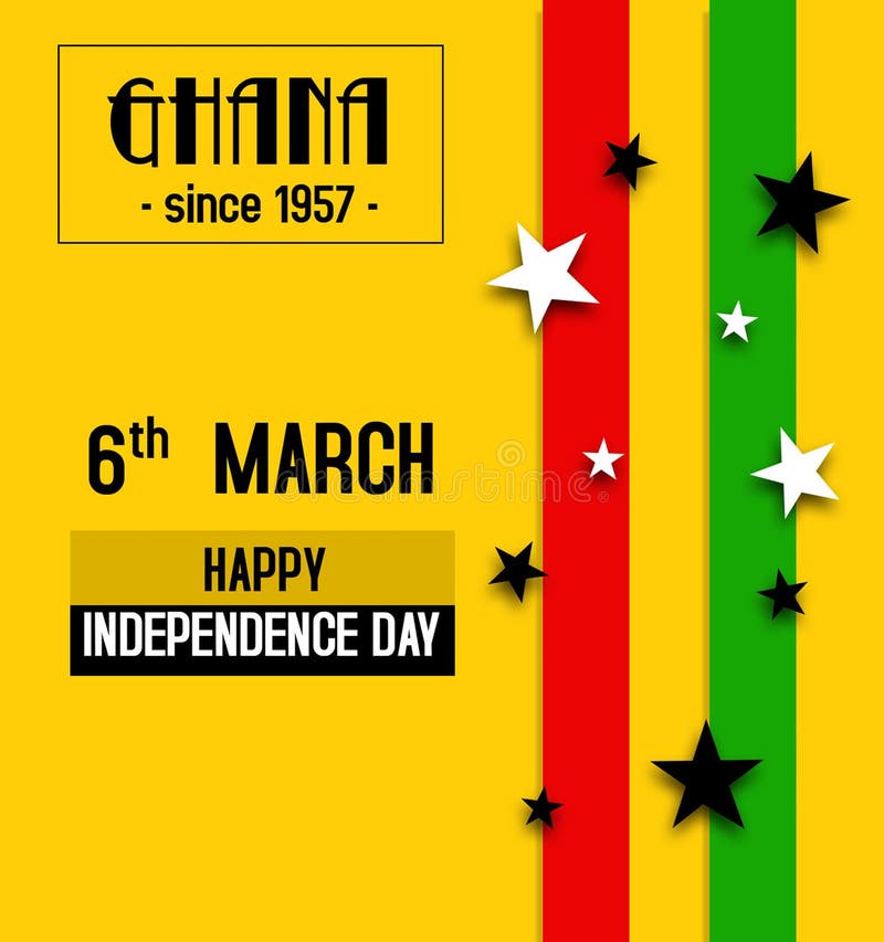 Ghana 6th March Happy Independence Day Stock Illustration ...