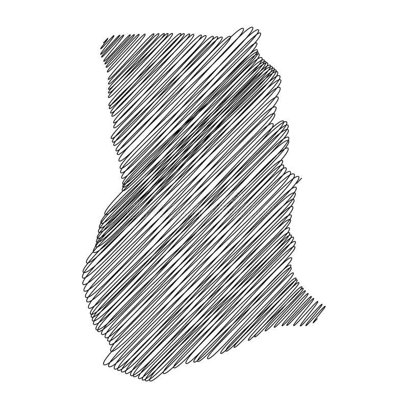 Ghana Thread Map Line Vector Illustration Stock Vector - Illustration ...