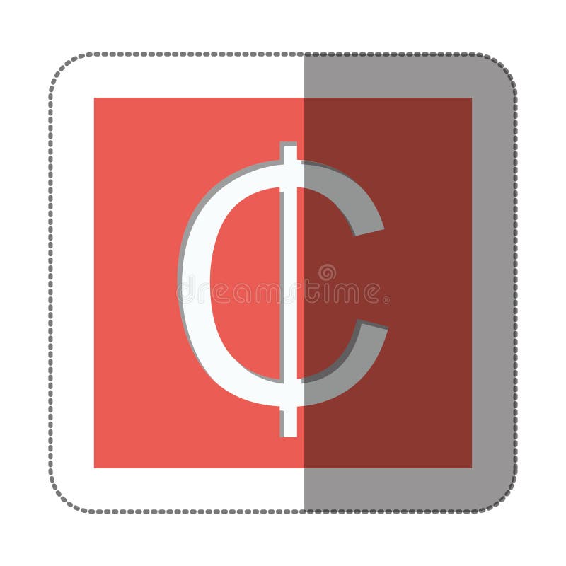 Ghanaian Cedi Currency Symbol Icon Stock Illustration - Illustration of ...
