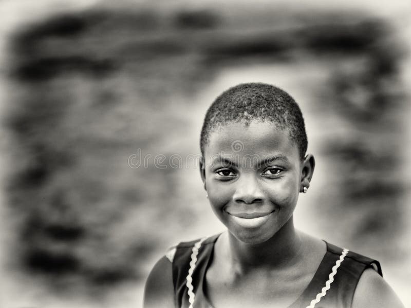 Ghanaian Girl Smiles for the Camera Editorial Photo - Image of poverty ...
