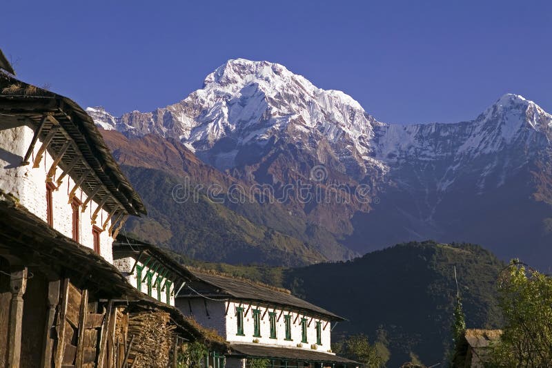 Ghandruk Village in Nepal stock image. Image of mountain - 3069063