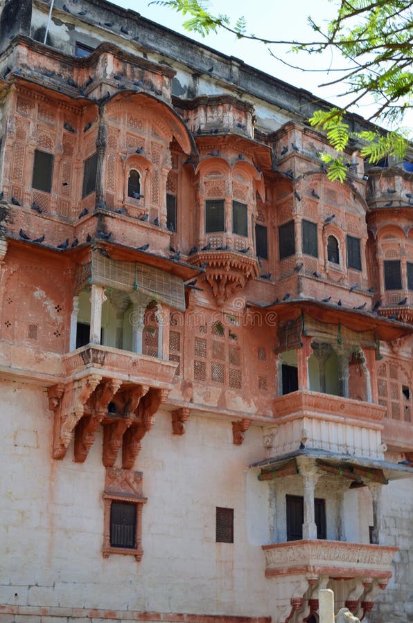 Ghanerao Koninklijk Kasteel, Rajasthan, India Stock Foto - Image of ...