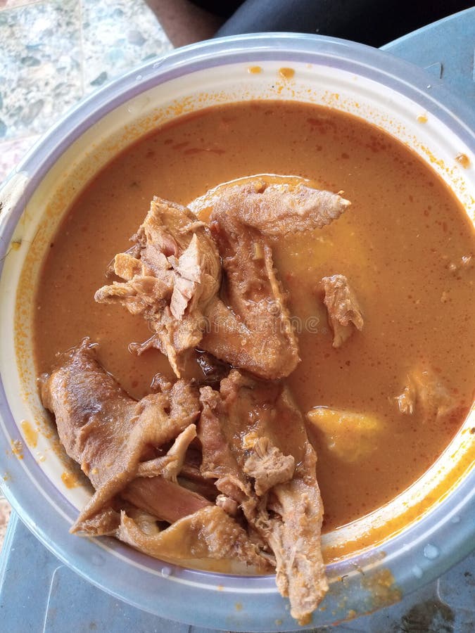 Ghanian Dish Called Fufu with Chicken Meat Stock Photo - Image of fufu ...