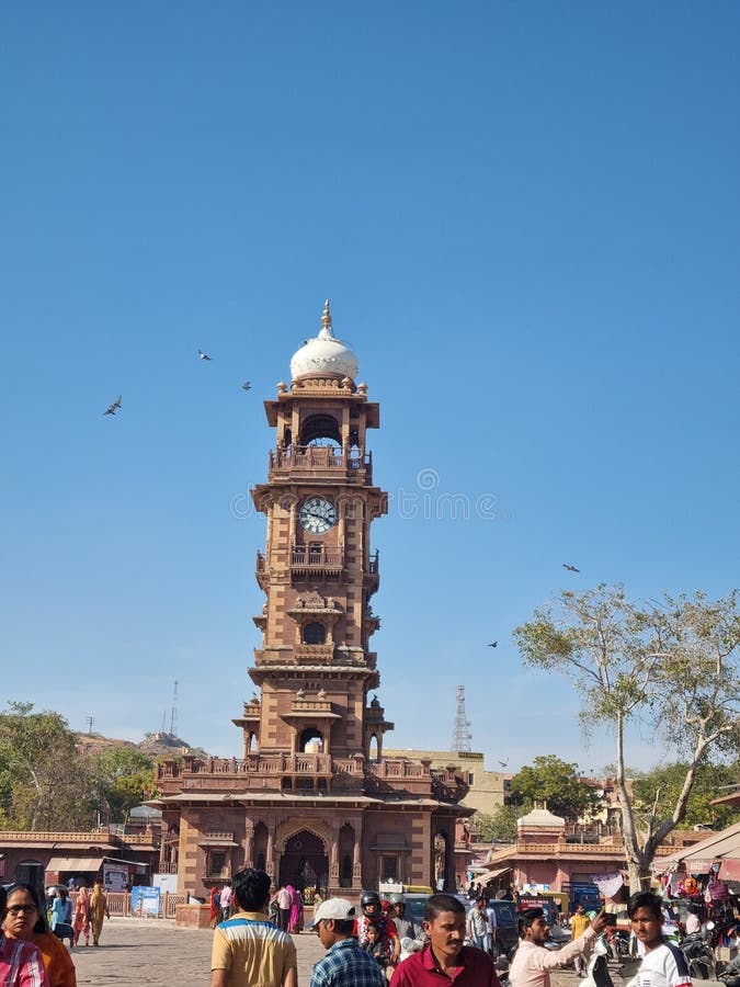 Ghanta Ghar Jodhpur Clock Tower Editorial Stock Image - Image of ...