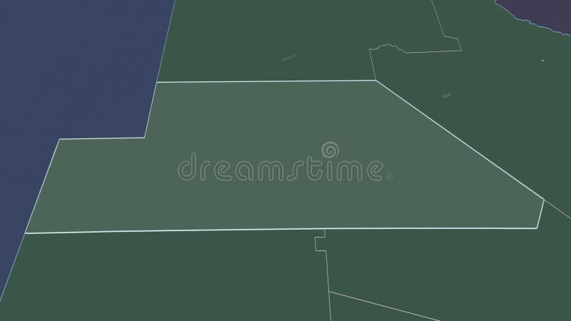 Ghanzi, Botswana - Outlined. Administrative Stock Illustration ...