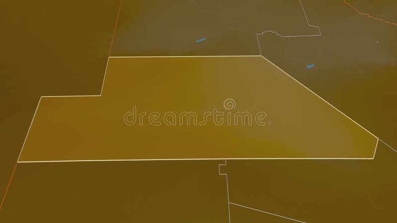 Ghanzi, Botswana - Outlined. Relief Stock Illustration - Illustration ...