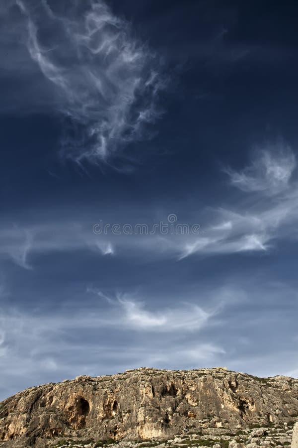 Ghar Lapsi Cliffs stock photo. Image of lapsi, garigue - 18887498