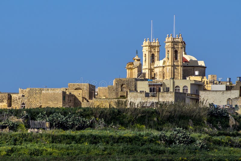Gharb Church from Ta Pinu Gozo Stock Image - Image of building, pinu ...