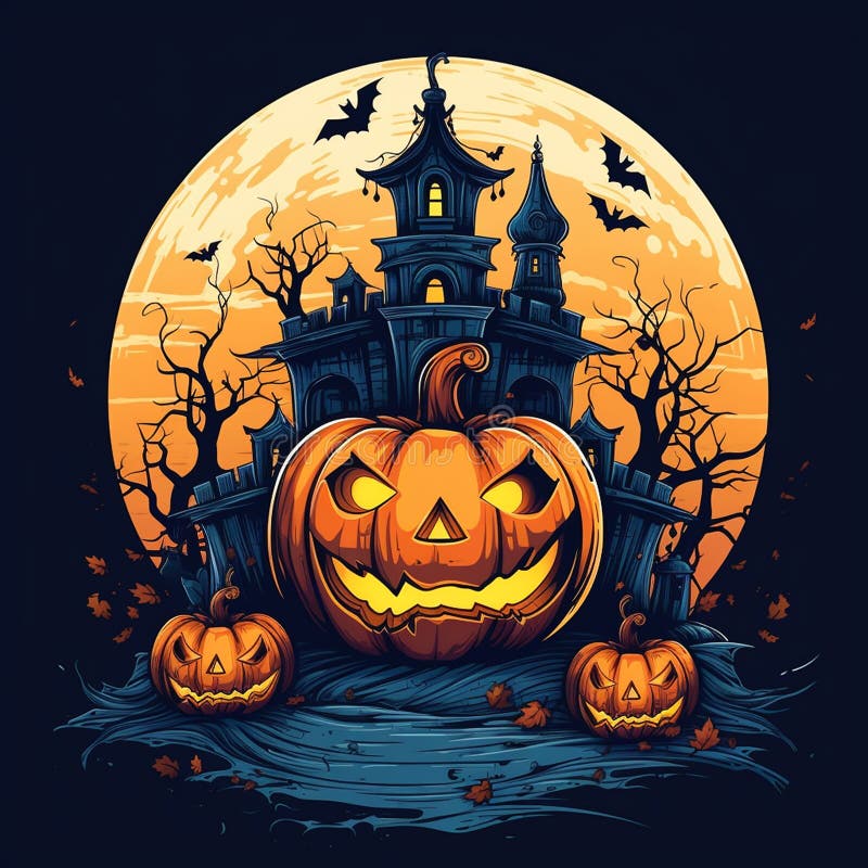 Ghastly Halloween skeleton stock illustration. Illustration of abstract ...