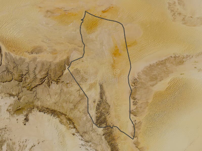 Ghat, Libya. Low-res Satellite. No Legend Stock Illustration ...