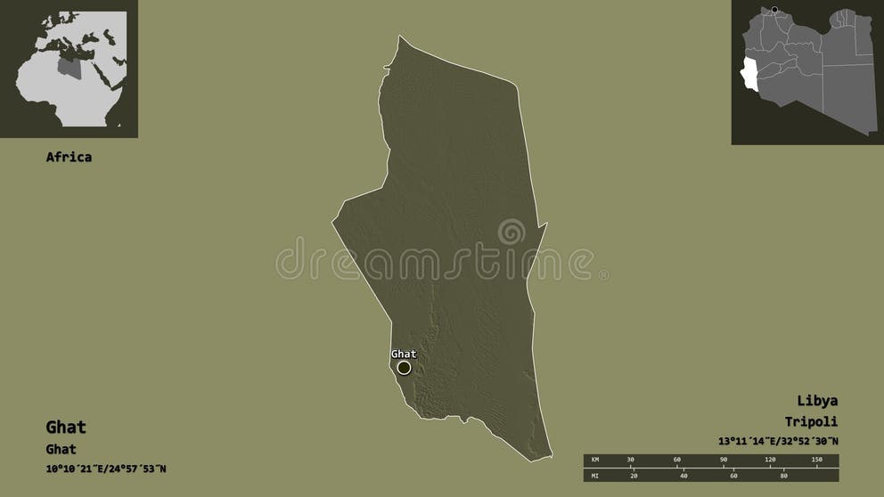 Ghat, District of Libya,. Previews. Administrative Stock Illustration ...