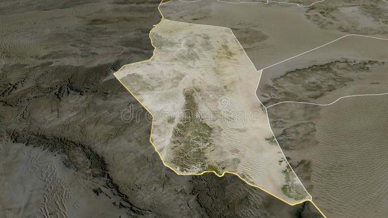 Ghat, Libya - Highlighted. Satellite Stock Illustration - Illustration ...